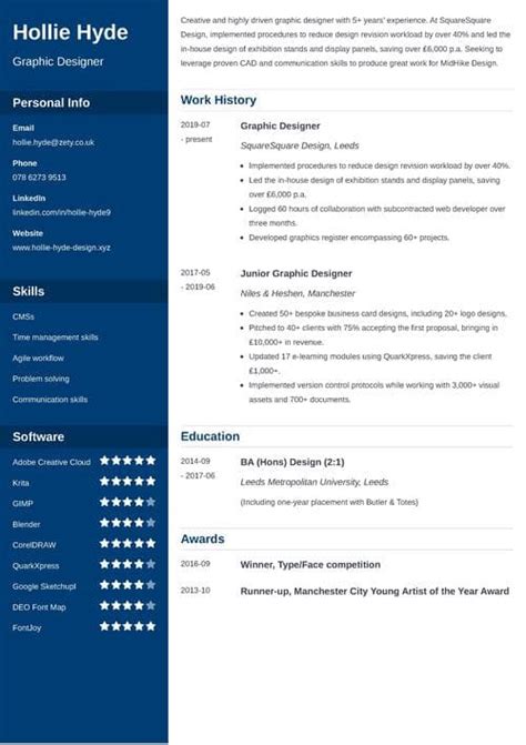 Cv Header Examples Template And Design