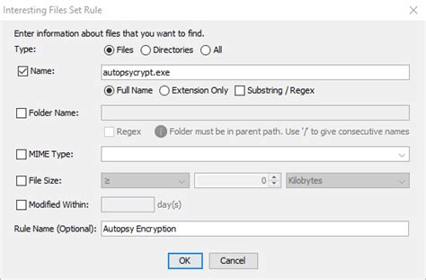 autopsy user documentation updating the official interesting file sets