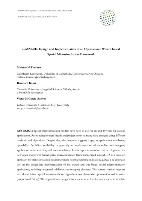 Pdf Simsalud Design And Implementation Of An Open Source Wizard