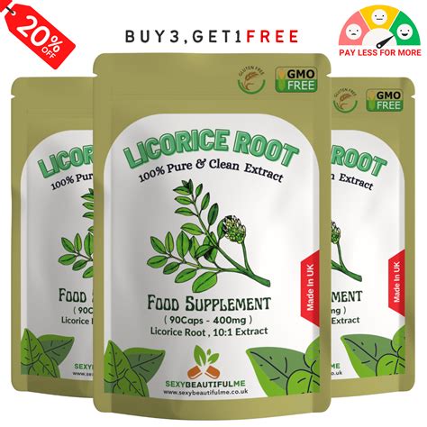 Licorice Root Extract Capsules 4000mg Vegan Capsules Digestion System