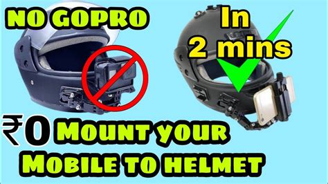 How To Mount Mobile To Helmet No Gopro Required Youtube