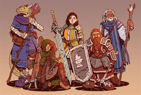 Custom Game Character Portrait Rpg Character Design Dnd Group Drawing