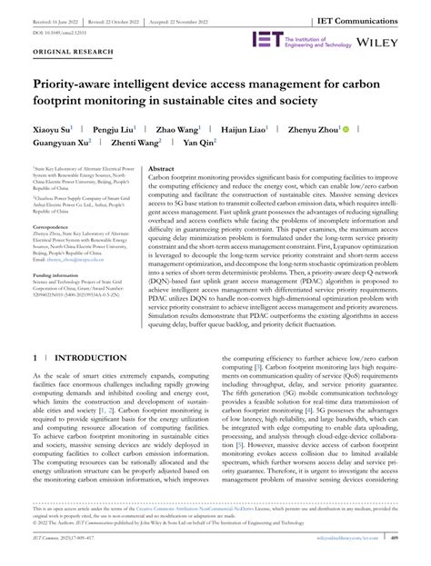 Pdf Priority‐aware Intelligent Device Access Management For Carbon