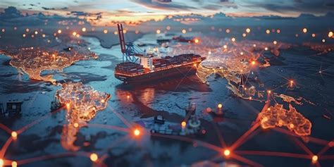 Premium Photo Global Trade Routes And Logistics Connections A Journey Through Continents And