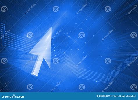 Shiny Arrow On Blue Background Stock Illustration Illustration Of