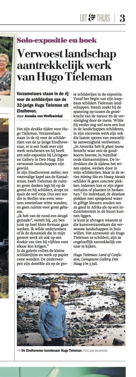Article Eindhovens Dagblad HUGO TIELEMAN