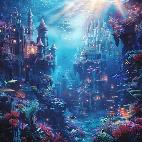 Underwater Castle Wallpaper Underwater Wallpaper With Dolphin And Sand