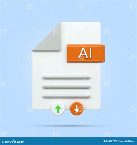 Documents File Format Eps Icon 3d Style Ui Icon Downloading Document Concep Stock Illustration