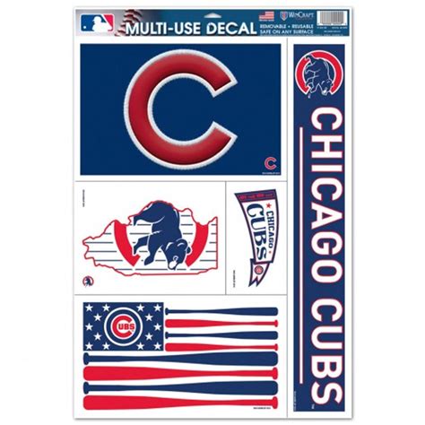 Chicago Cubs Set Of 5 Ultra Decals At Sticker Shoppe