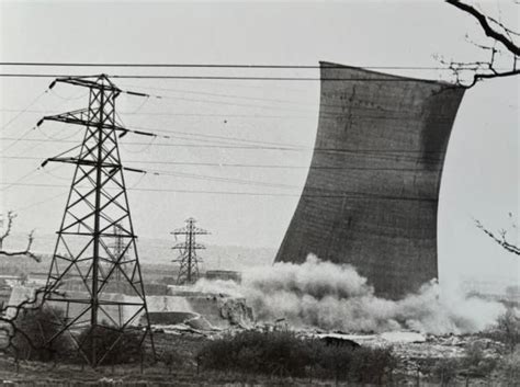 Old One Of Whitebirk Cooling Towers Being Demolished In May 1989 The
