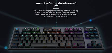 Bàn Phím Logitech G913 Tkl Lightspeed Wireless Rgb Blue Switch