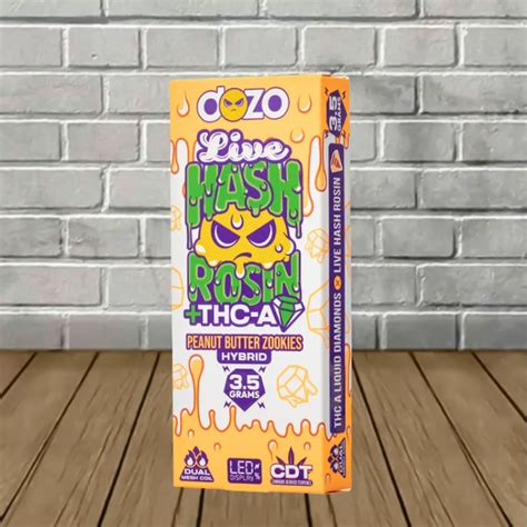 Dozo Live Hash Rosin Thca Diamond Disposable 35g Great Cbd Shop