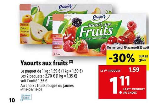 Promo Envia Yaourt Aux Fruits Sur Le ème chez Lidl iCatalogue fr