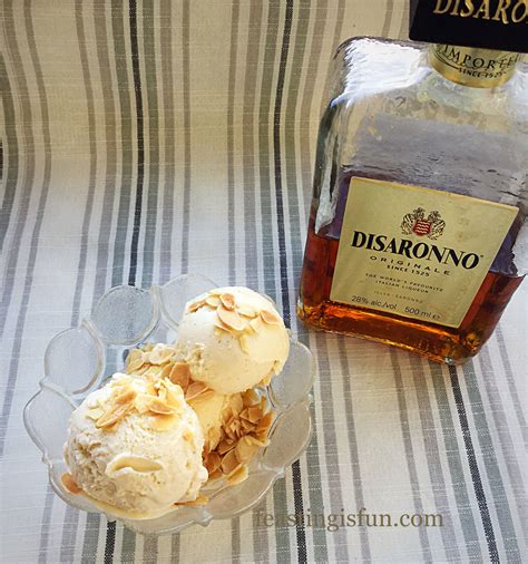 Amaretto Creamy Ice Cream Feasting Is Fun