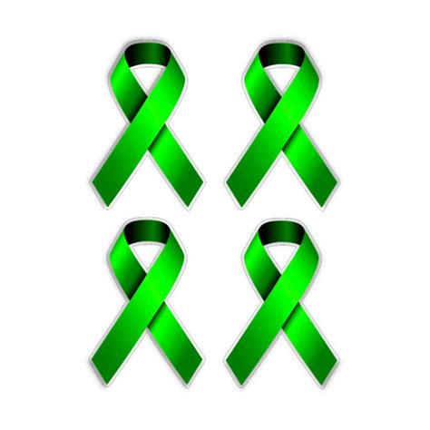 4 X Green Ribbon Mental Health Awareness Ribbon Vinyl Sticker Etsy