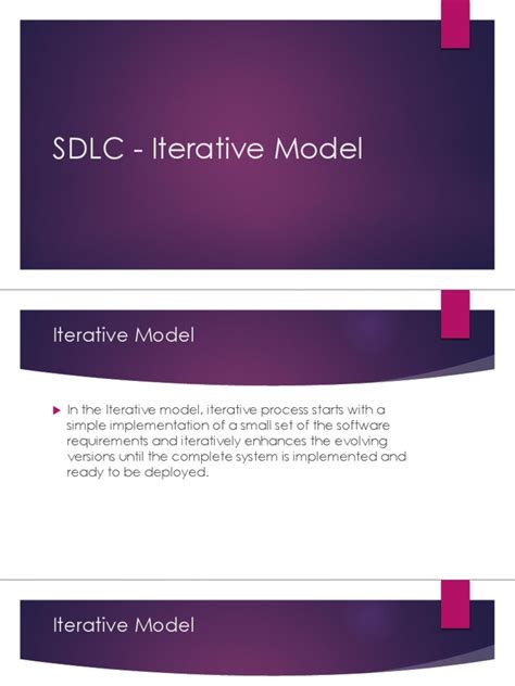 Lecture 3 Sdlc Iterative Model Pdf Software Development