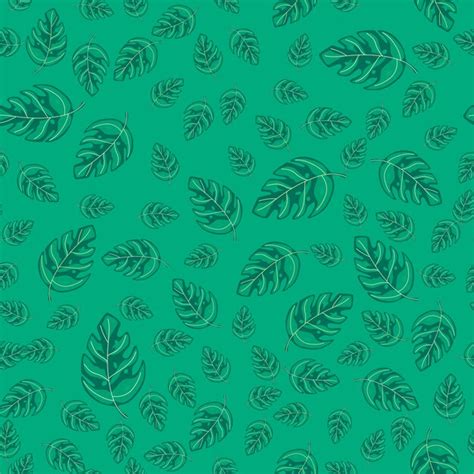 Premium Vector Tropical Monstera Leaves Seamless Pattern