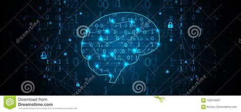 Abstract Digital Brain Technology Concept Vector Stock Vector Illustration Of Business Data