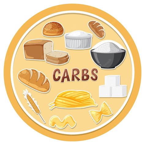 Variedad De Alimentos Con Carbohidratos Vector Premium Freepik