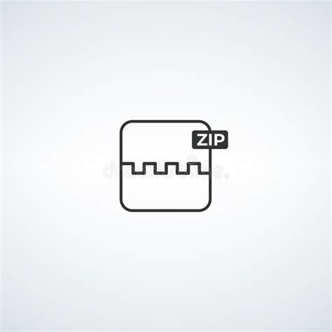 Compressed Archive Zip File Document Icon Zip File Symbol Stock