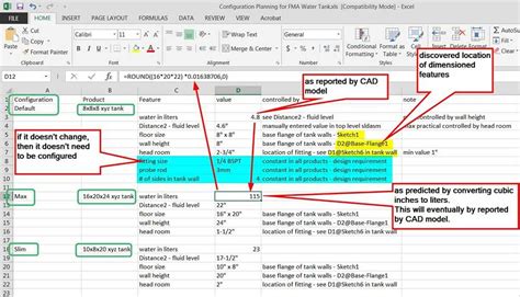 Shop Technology And 3 D Cad Configuration Tables And Parametric Links