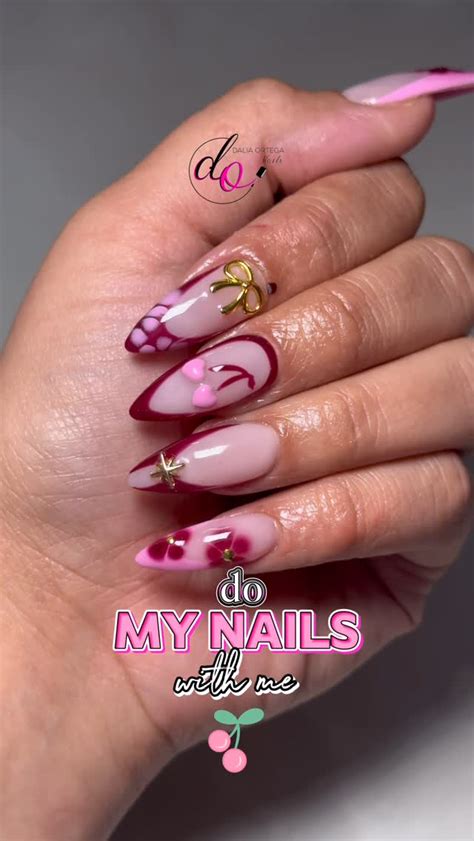 Dalia Ortega Nails 25 Hours In 1 Minute🩷🍒🌸🫦 Inspo Nailssbylvurv