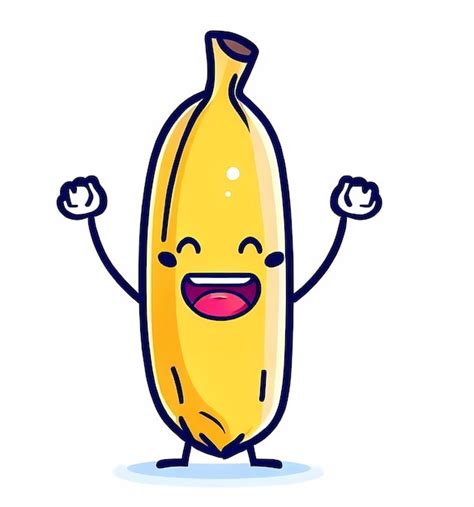 Premium Photo A Banana Shaped Character Is A Portrait With Arms And