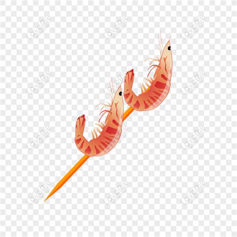 손으로 그린 바베큐 꼬치 새우 요소 디자인 Png 일러스트 무료 다운로드 Lovepik