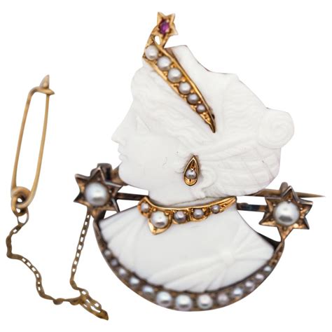 At Auction Victorian Sterling Silver Carved Shell Cameo With Sea