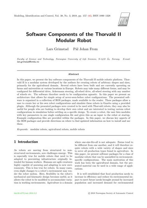 pdf software components of the thorvald ii modular robot dokumen tips