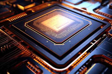 Generative Ai On Theme Of Beautiful Surface Microchip For Design Natural Abstract Background