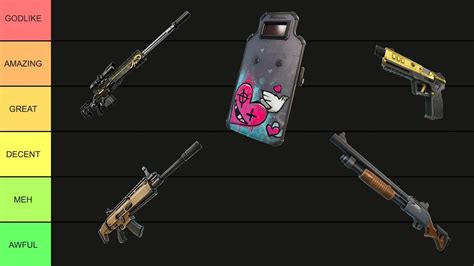 Ranking Every Weapon In Chapter Of Fortnite Tierlist Youtube