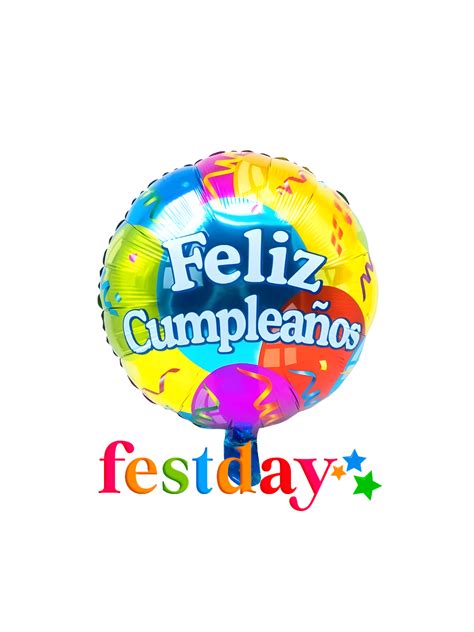 Globo Metálico Feliz Cumpleaños Diseño Serpentina