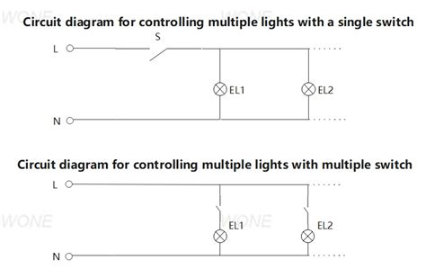 Circuit Diagram For Controlling Multiple Lights With A Single Switch And Circuit Diagram For