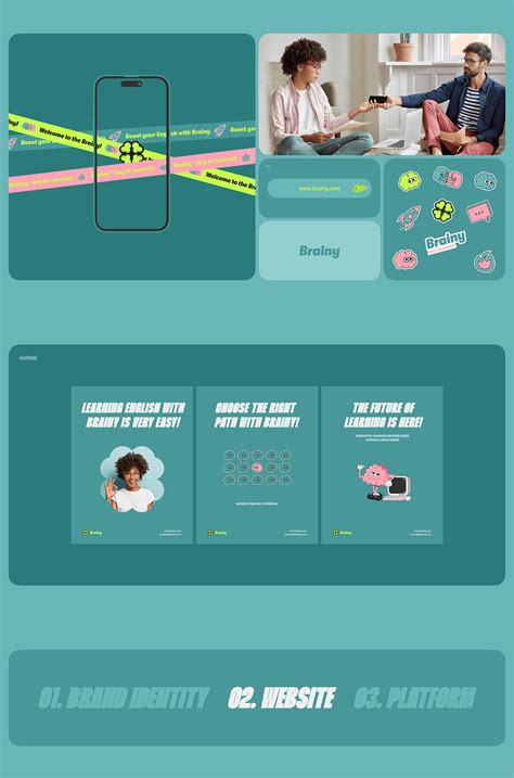 Brainy English School Brand Identity And Ui Ux Design Behance