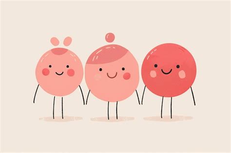 Premium Vector Three Cute Characters In Vector Illustration
