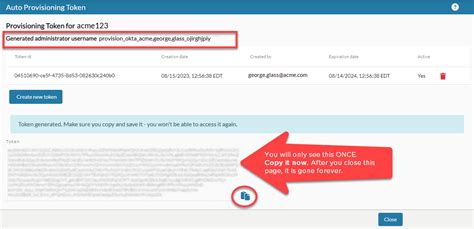 Auto Provisioning Token