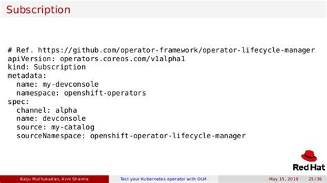 Test Your Kubernetes Operator With Operator Lifecycle Management