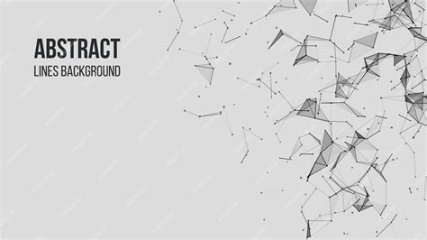 Premium Vector Abstract Polygonal Background With Connecting Dots And Lines Connection