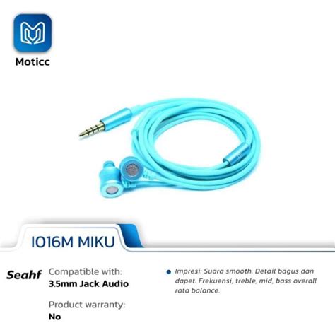 Promo Seahf Bug Guys With Mic Awk I016m Miku Hatsune Earphone Headset