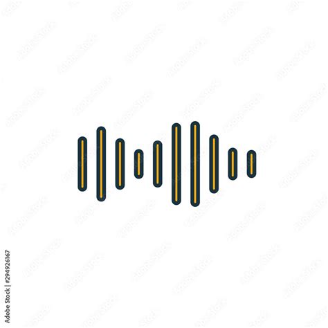 Audio Wave Icon Outline Filled Creative Elemet From Audio Buttons