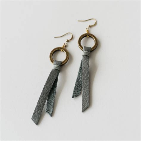 Gray Lola Tassel Earrings Magnolia