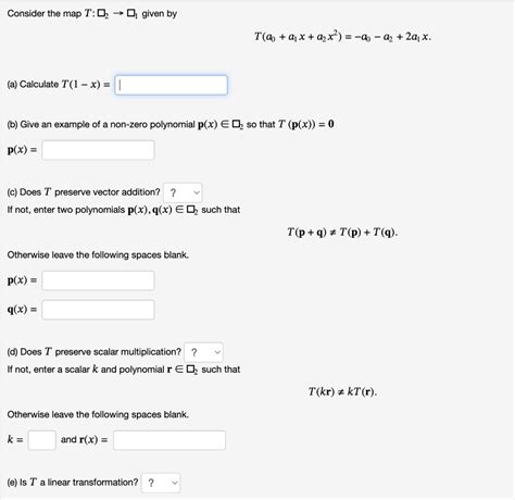 Solved Consider The Map T Given By Chegg