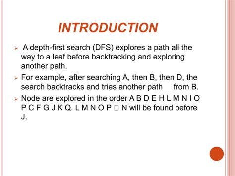Depth First Search Dfs Pptx