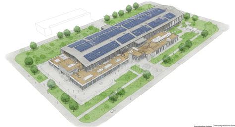 Modern Architectural Design Of A Rectangular Building With A Flat Roof