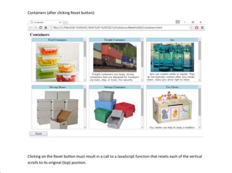 Solved Create A Web Page With A Grid Of Scrolling Boxes