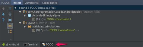 Tool Window Todo Android Studio Develou