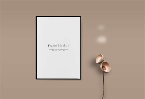 Frame Mockup Black Portrait Frame Mockup Interior Frame FilterGrade
