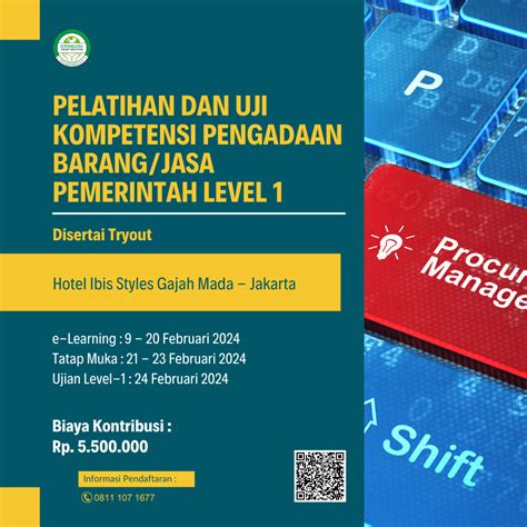 Yakin Engga Mau Ikut Uji Kompetensi PBJP Level 1 Disini LINTASDIKLAT