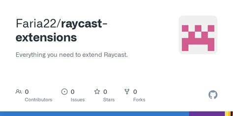 Github Faria22raycast Extensions Everything You Need To Extend Raycast